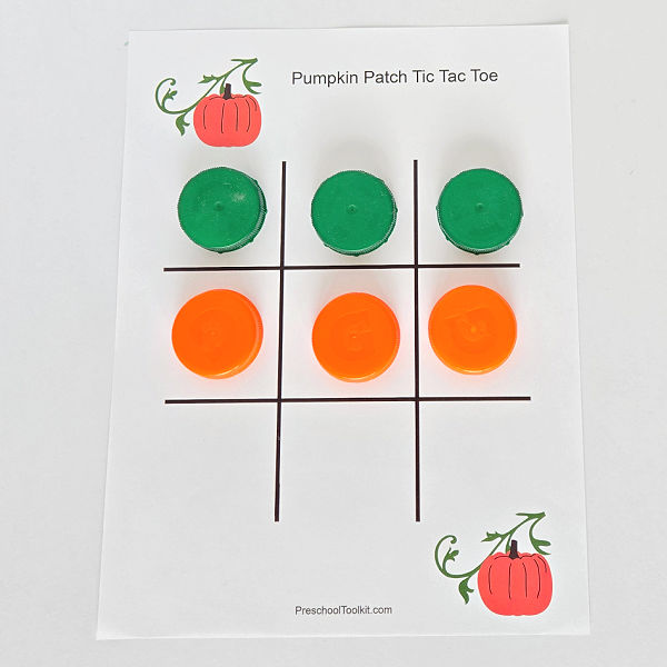Pumpkin Patch Tic Tac Toe Game Free Printable » Preschool Toolkit