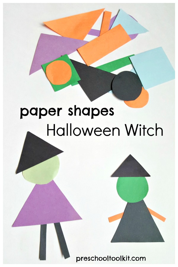 Halloween Paper Shapes Witch » Preschool Toolkit