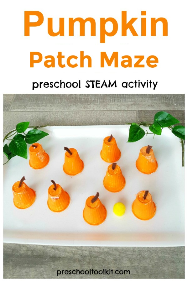 Pumpkin Patch Maze Preschool Craft » Preschool Toolkit