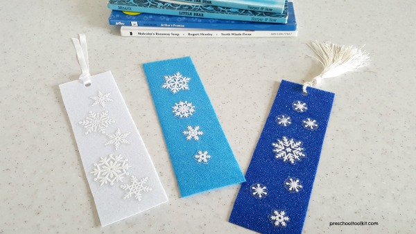 A Special Kid-Made Gift: Snowflake Bookmark » Preschool Toolkit