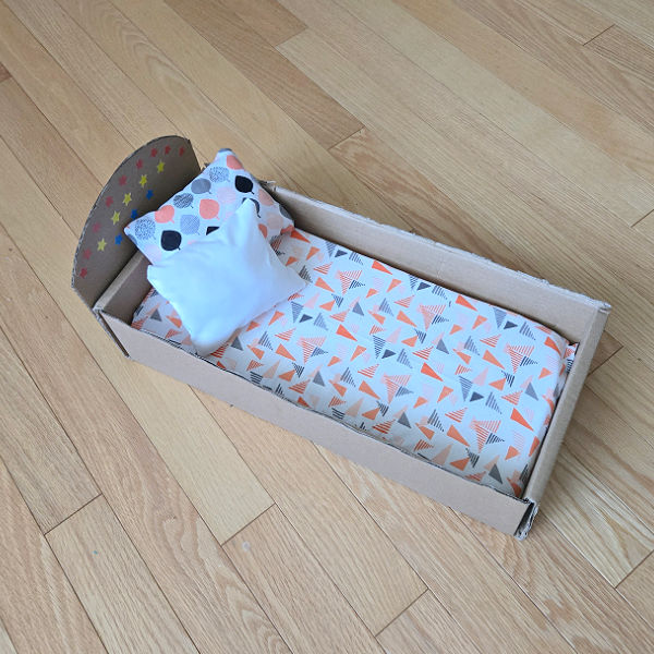 Cardboard Box Doll Bed For Pretend Play » Preschool Toolkit