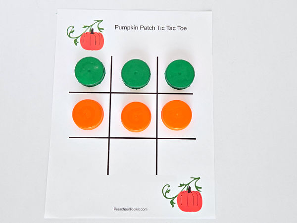 Pumpkin Patch Tic Tac Toe Game Free Printable » Preschool Toolkit