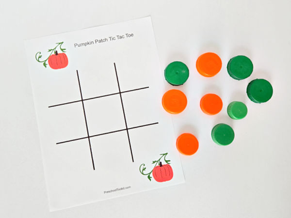 Pumpkin Patch Tic Tac Toe Game Free Printable » Preschool Toolkit
